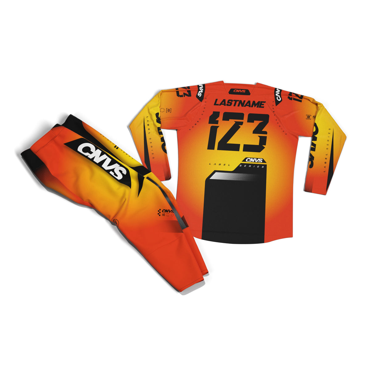 Label Series 10 Custom Motocross Gear - Black - Canvas MX