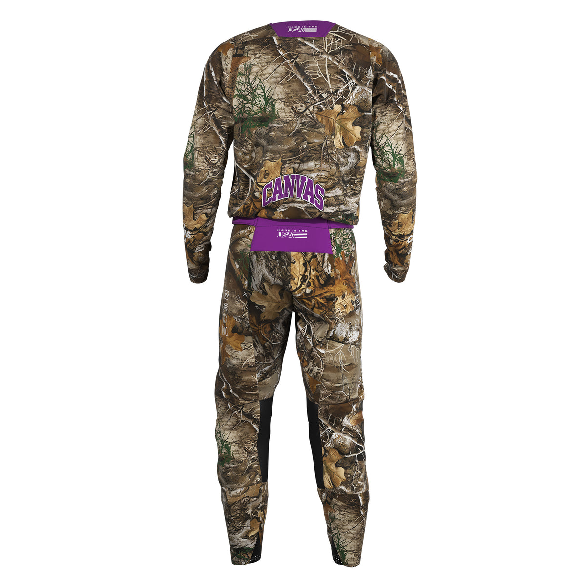 Real Camo MX Gear with Purple Lettering by Canvas MX